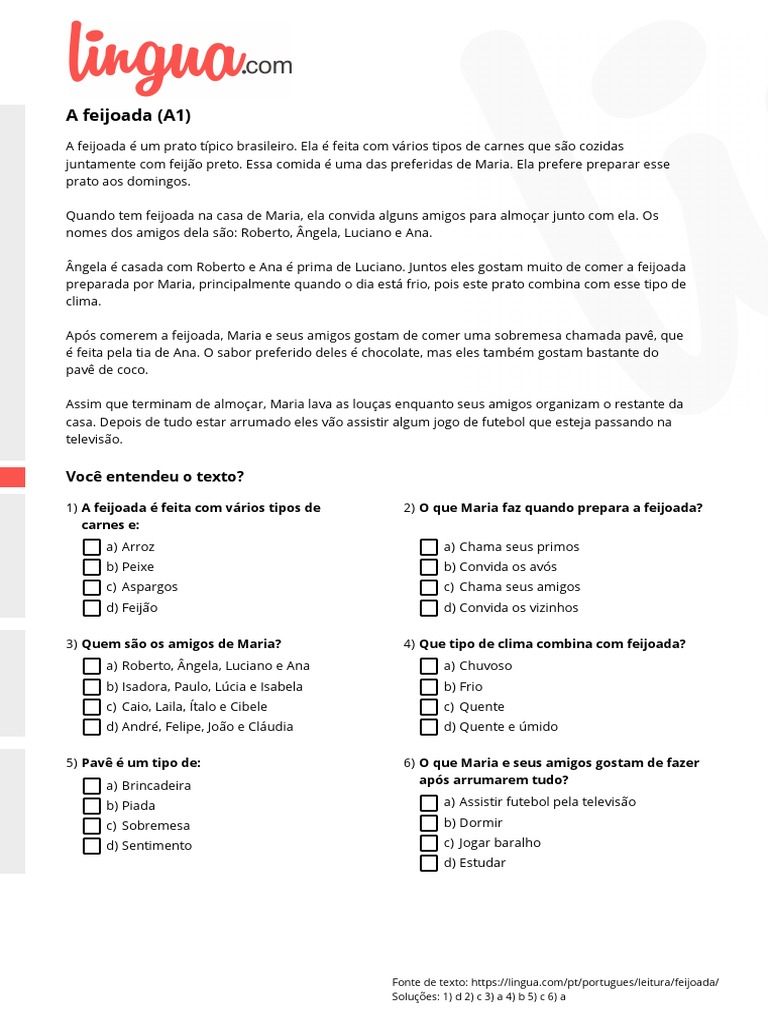 A Feijoada | PDF | Alimentos