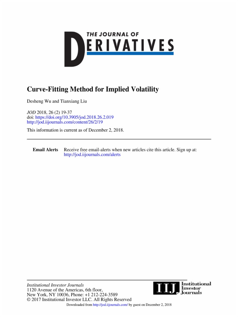 Curve-Fitting Method For Implied Volatility | PDF