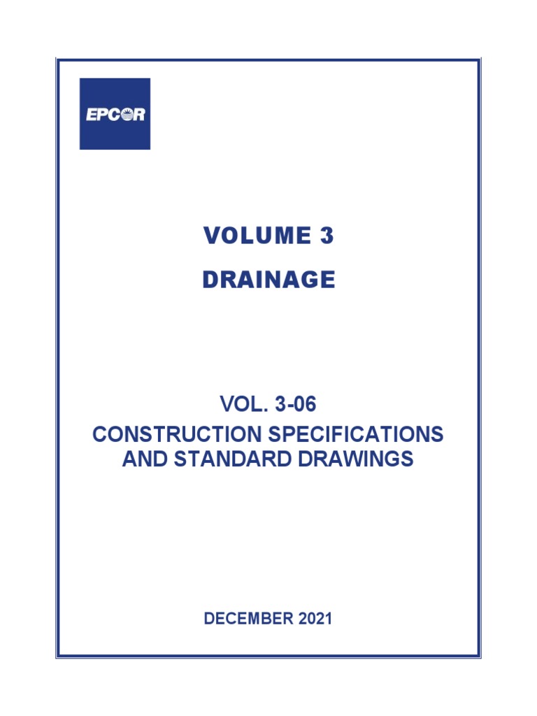 Design Standards Volume 3 06 Drainage | PDF | Sanitary Sewer | Deep ...