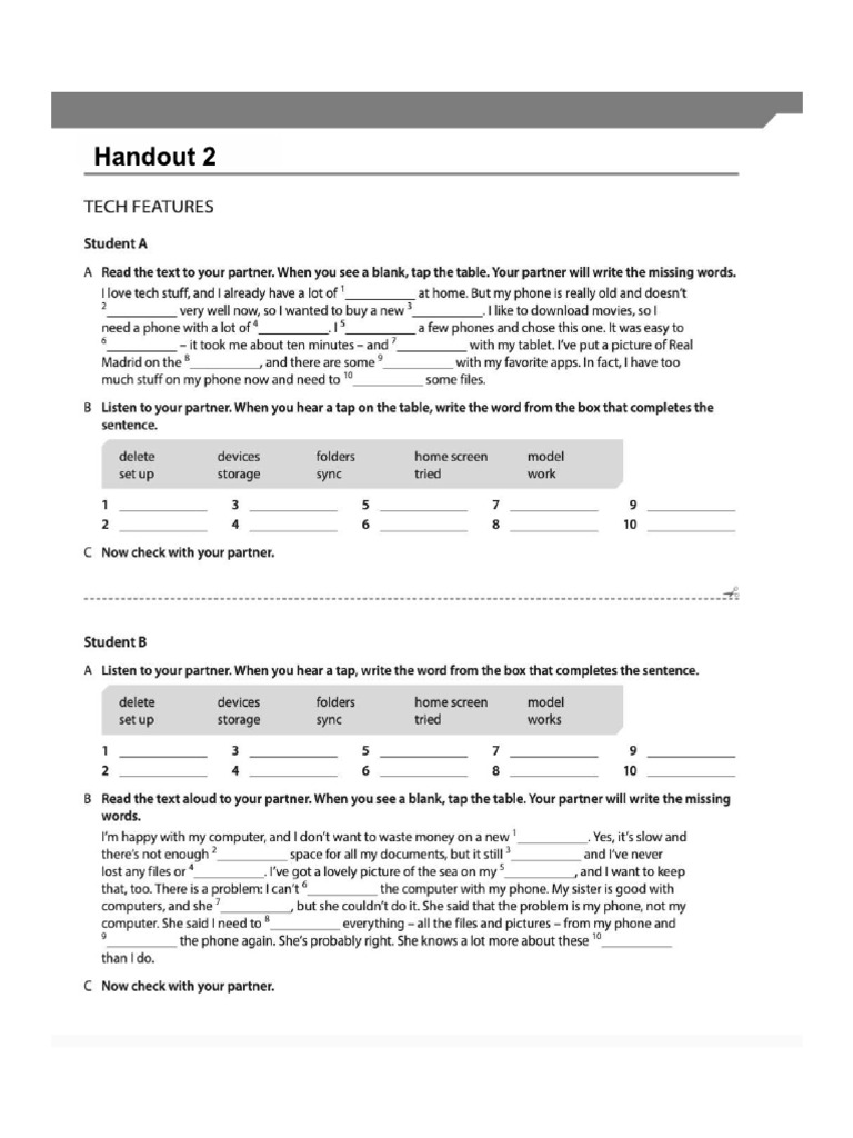 BUS 2.0 Level 3 Lesson Plan 2 Handout 2 | PDF