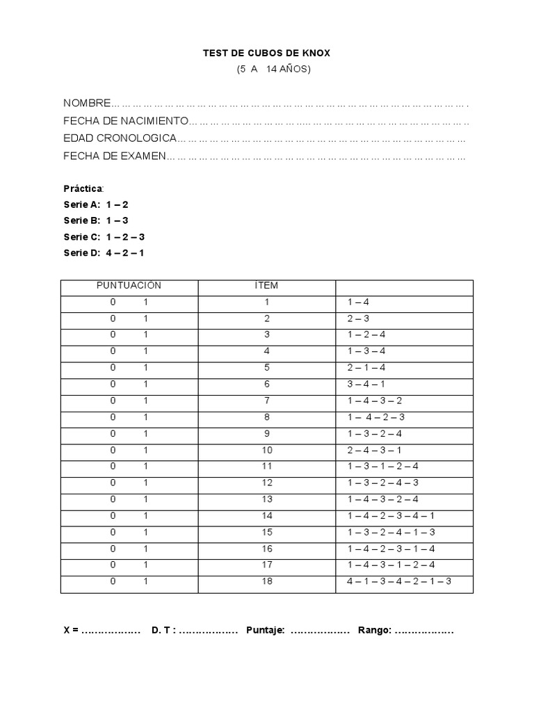 Plantilla Cubo de Knox | PDF