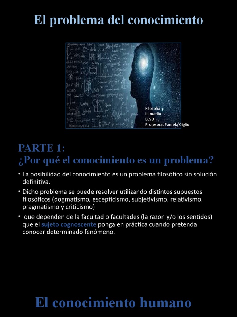 1. El Problema Del Conocimiento | PDF | Conocimiento | Realidad