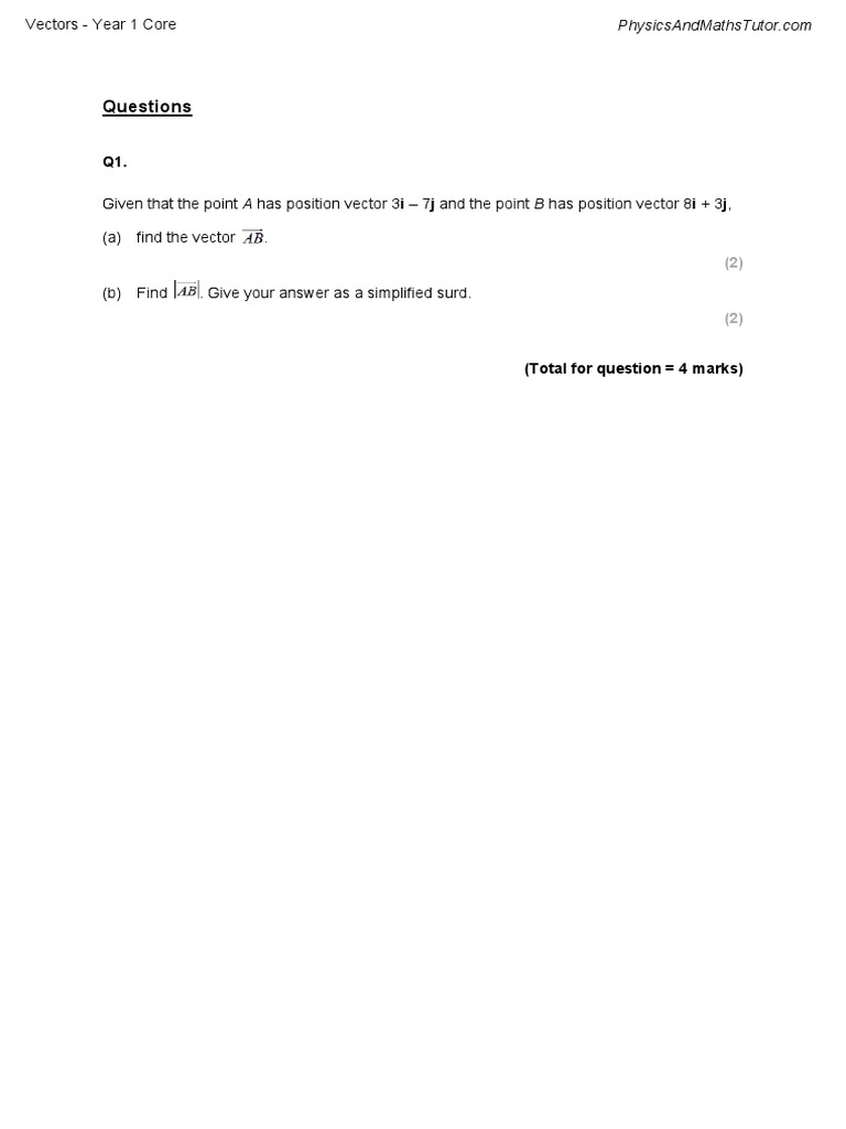 Vectors | PDF | Classical Mechanics | Algebra