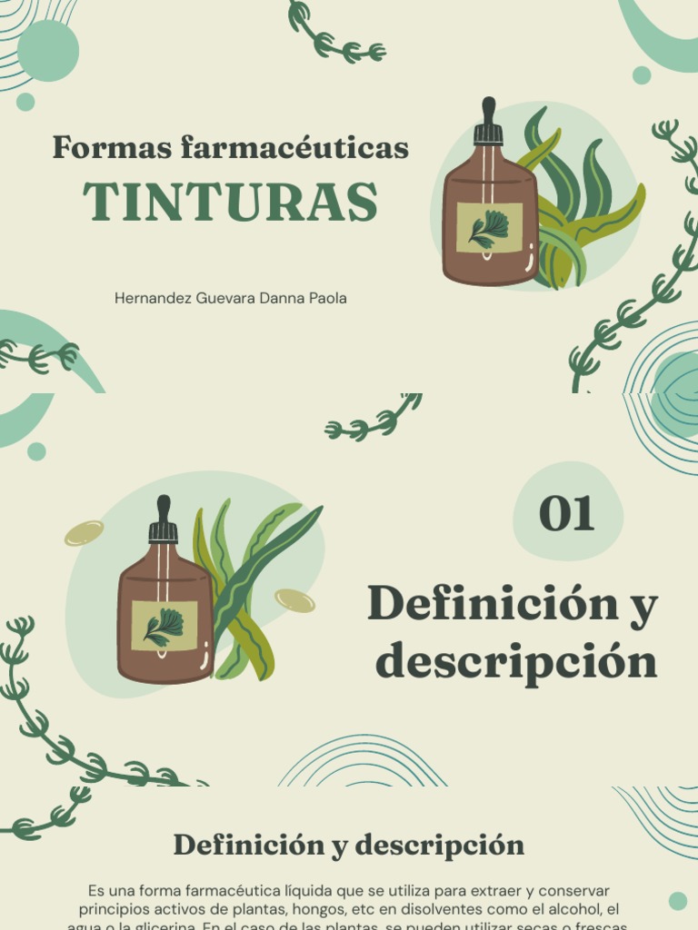 Tinturas | PDF | Medicamentos con receta | Farmacología