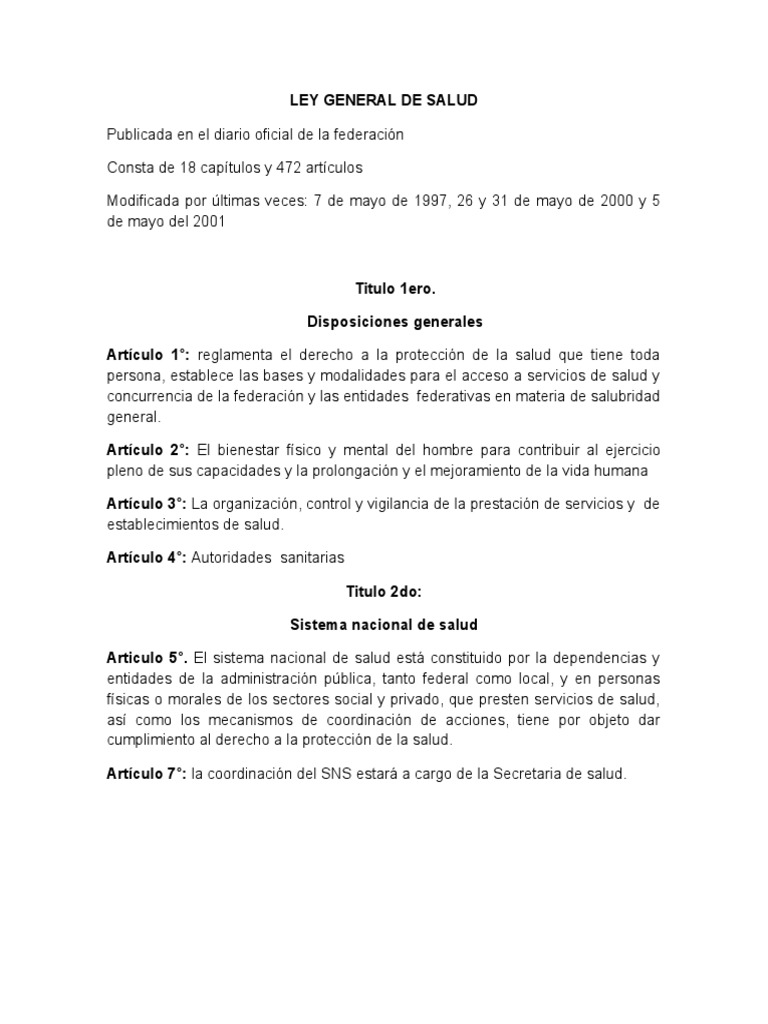 Ley General De Salud 2 Pdf Planificación Familiar Cuidado De La Salud 9928