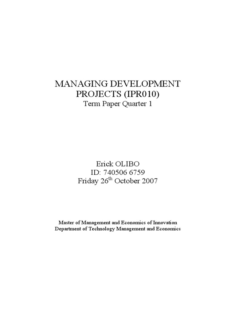 Flexibility vs. Efficiency For Projects in Multi-Project Organizations ...