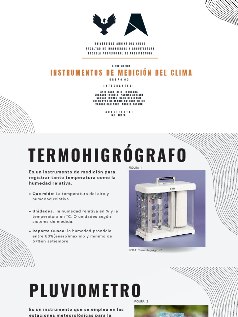 INSTRUMENTOS DE MEDICIÓN DEL CLIMA | PDF | Medición de flujo | Pascal ...