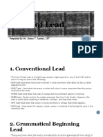 Types of Feature Story Leads | PDF