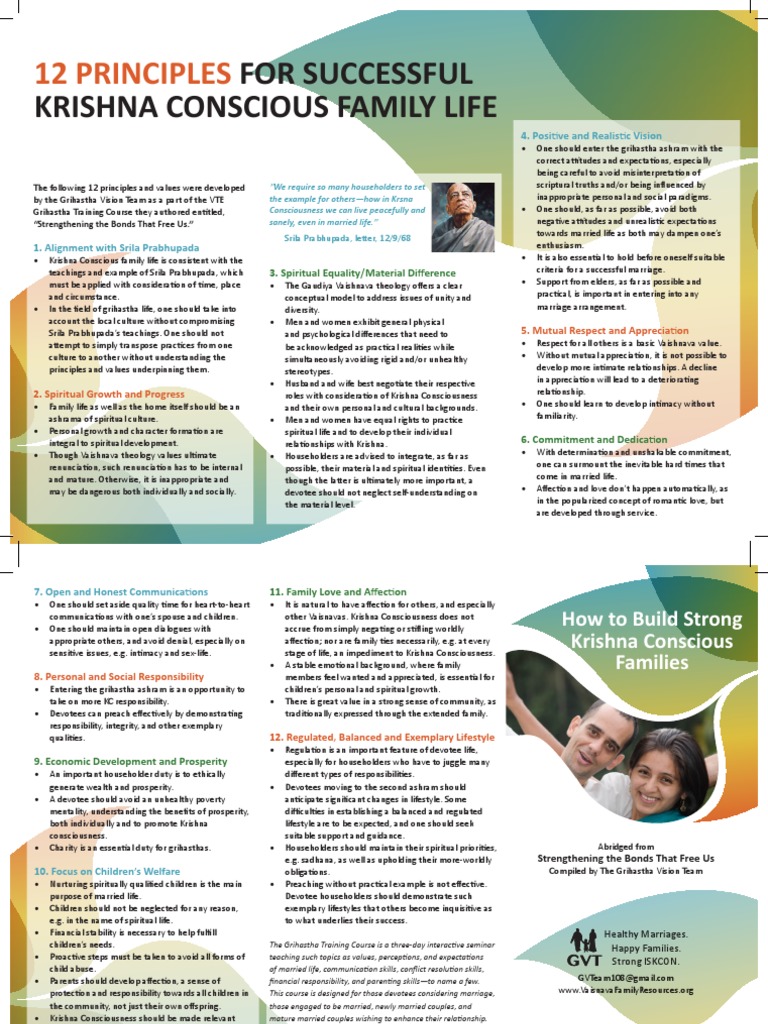 Principles For Happy Grihastha Life | PDF | Social Psychology | Psychology