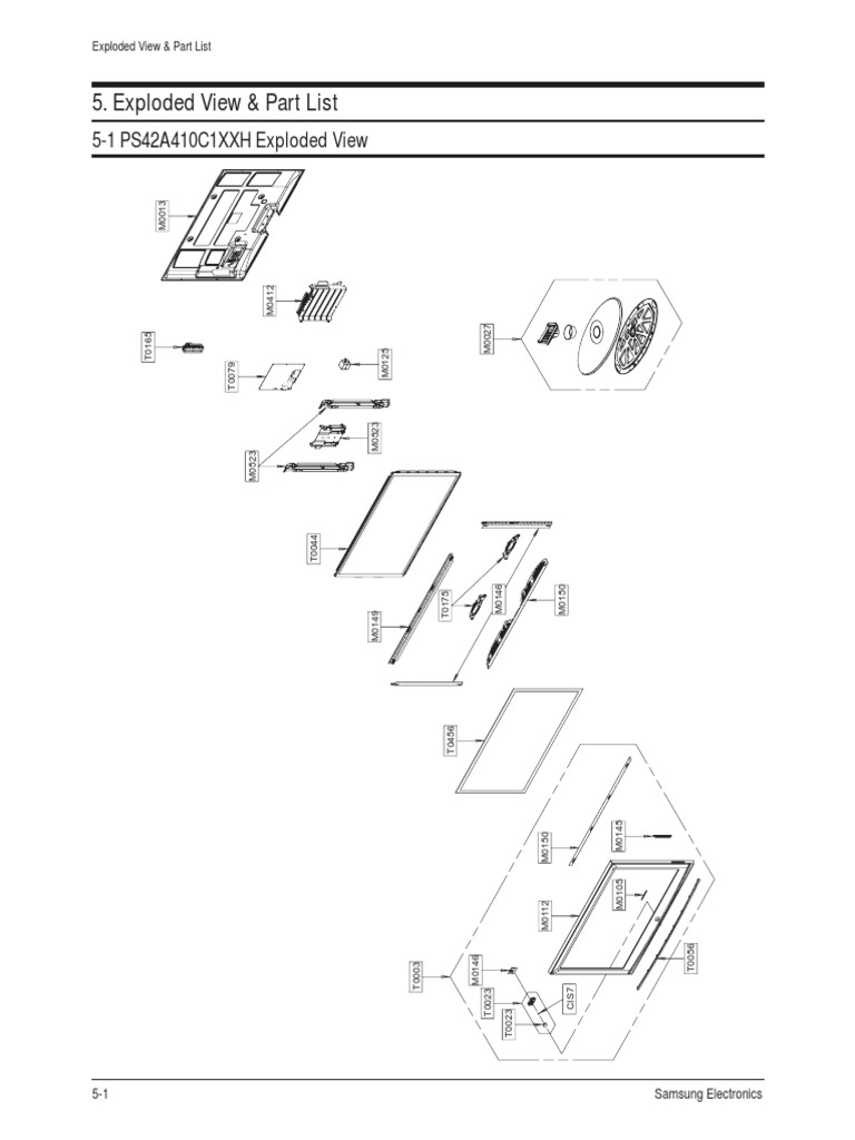 Samsung PS42A410 Exploded - View - & - Part - List | PDF