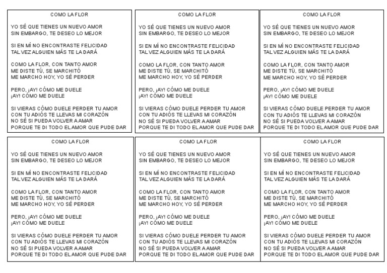 Como La Flor | PDF | Amor