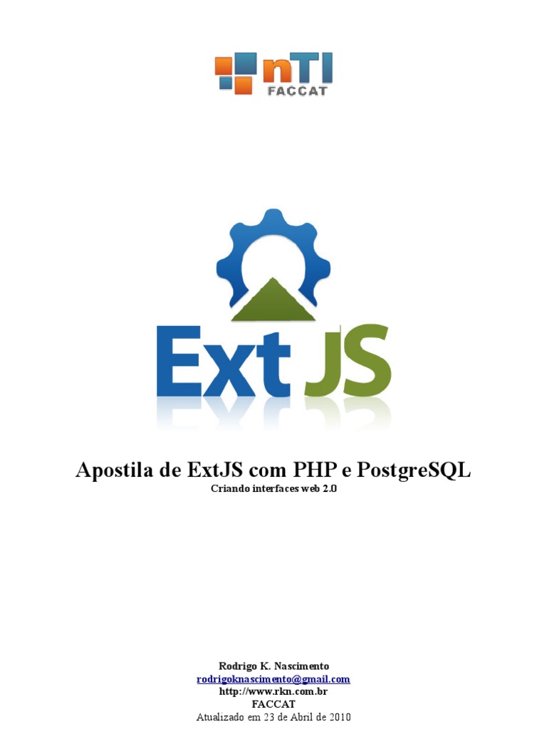 Apostila de ExtJS Com PHP e PostgreSQL v1.1 | PDF | Script Java | Php