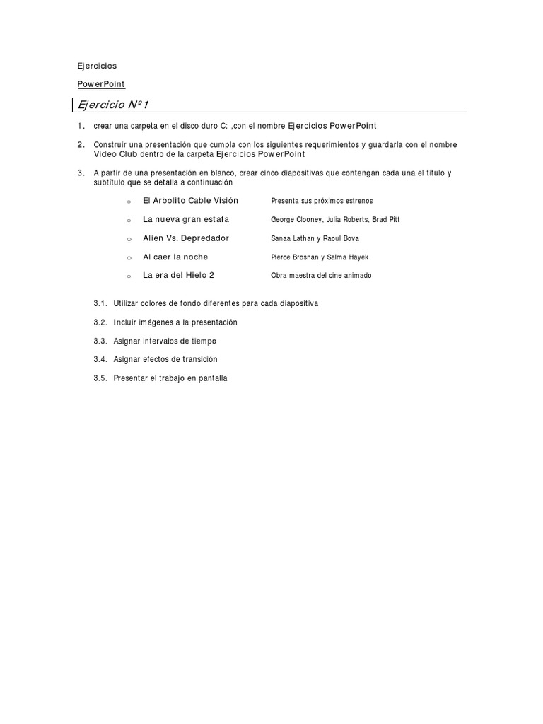 Nuevos_Ejercicios_PowerPoint | PDF