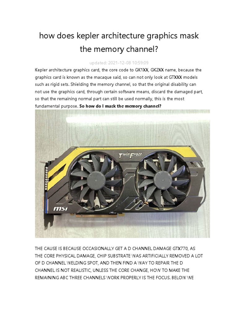 Masking Memory Channels in Kepler GPUs | PDF | Computing | Computer Science
