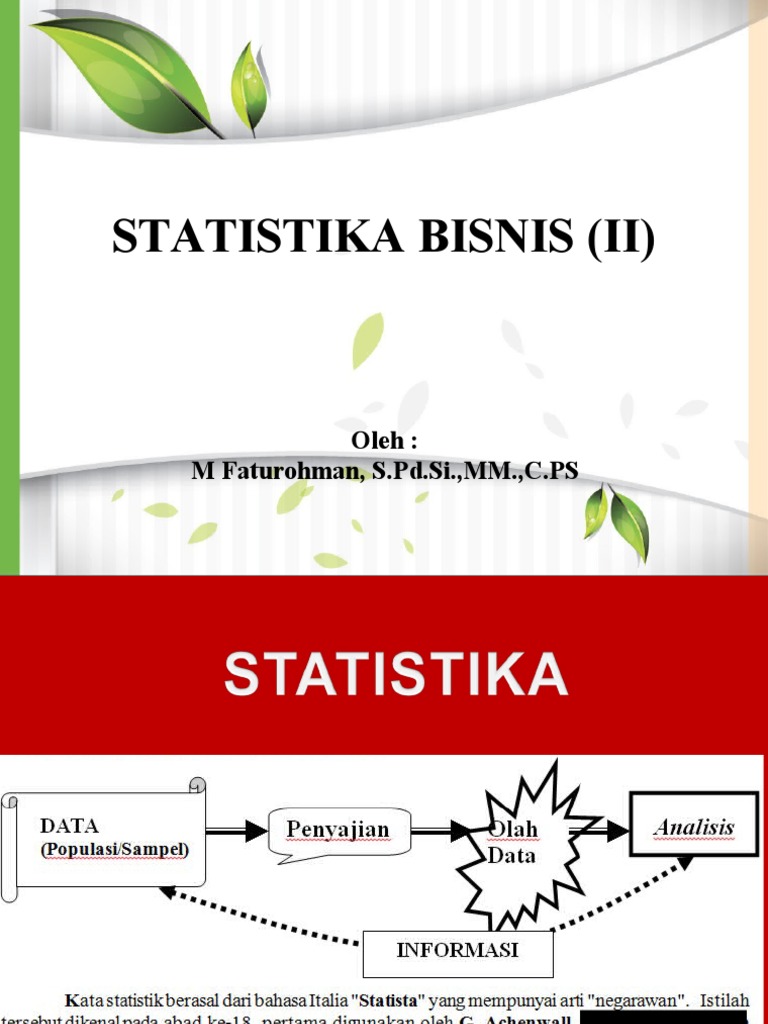 Statistika Bisnis 2 | PDF