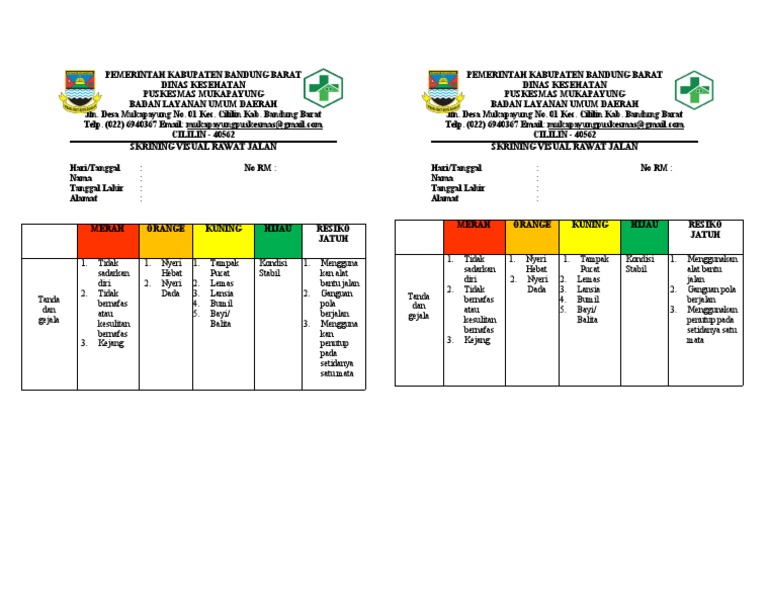 Form Skrining Visual | PDF