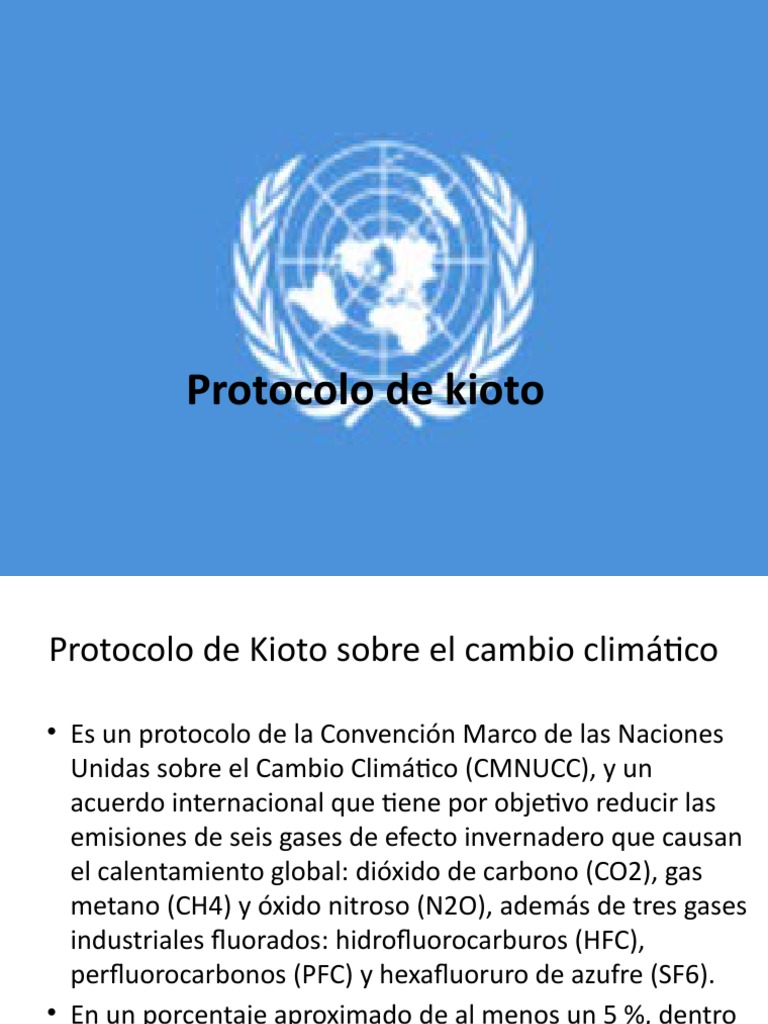 Protocolo de Kioto | PDF | Gases de efecto invernadero | Protocolo de Kyoto