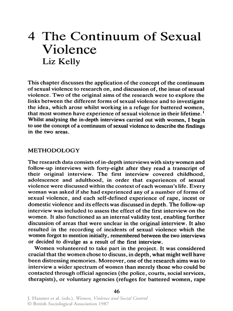 Kelly1987 Continuum Violence | PDF | Rape | Violence