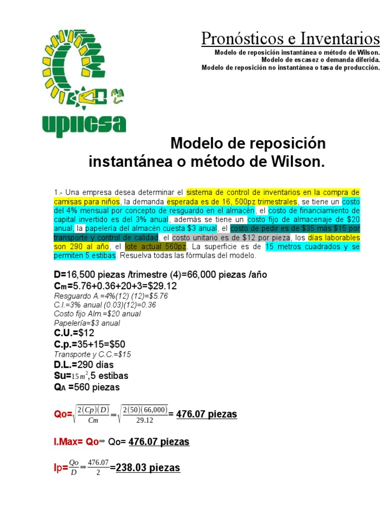 Ejercicios MW, TP, Esc | PDF | Inventario | Cuentas nacionales