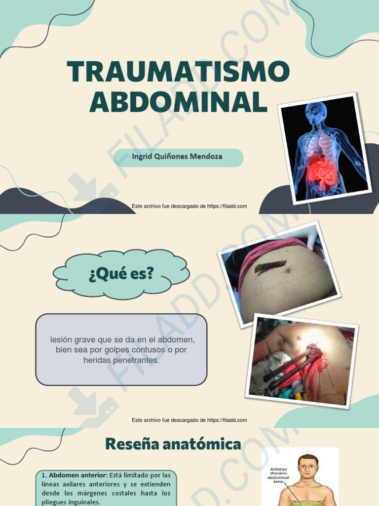 Trauma Abdominal | PDF | Abdomen | Lesión