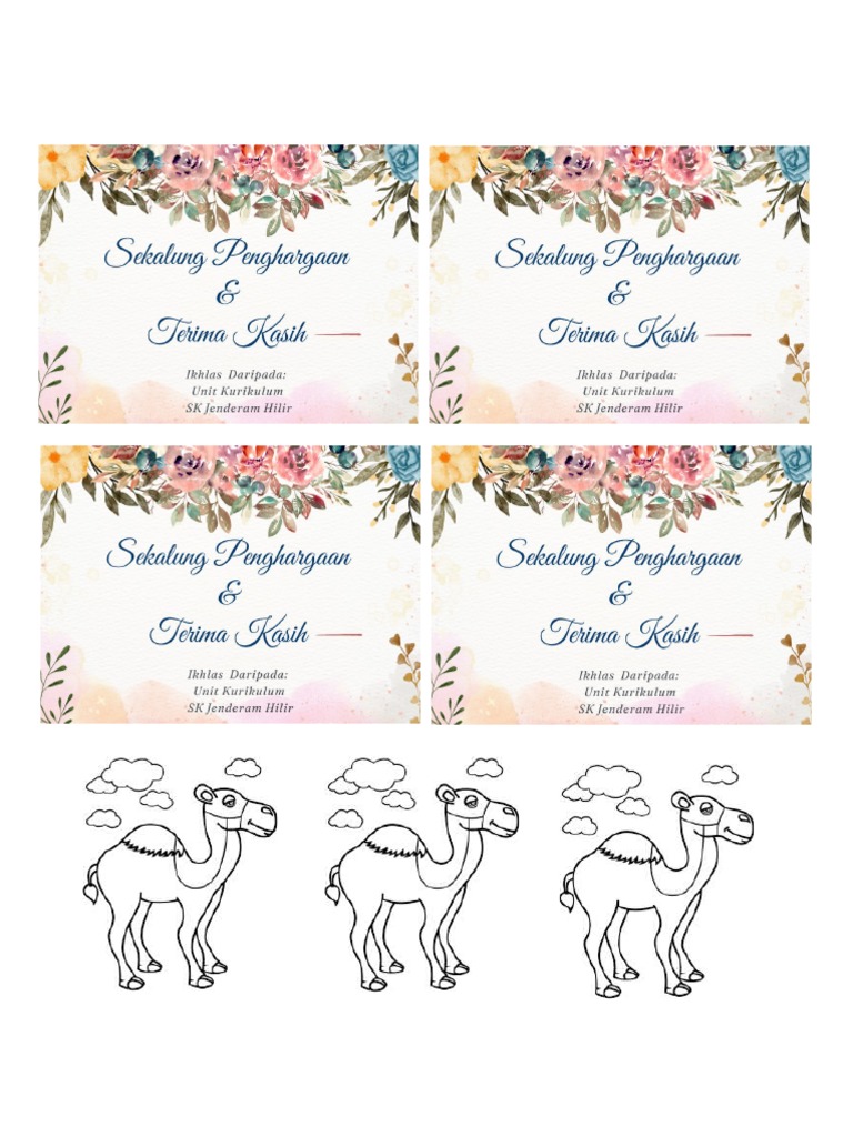 Print Gambar Unta | PDF