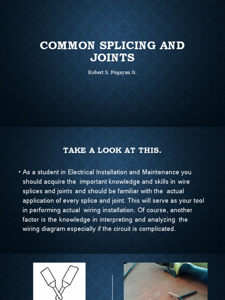 Common Splicing and Joints | PDF | Electrical Wiring | Wire