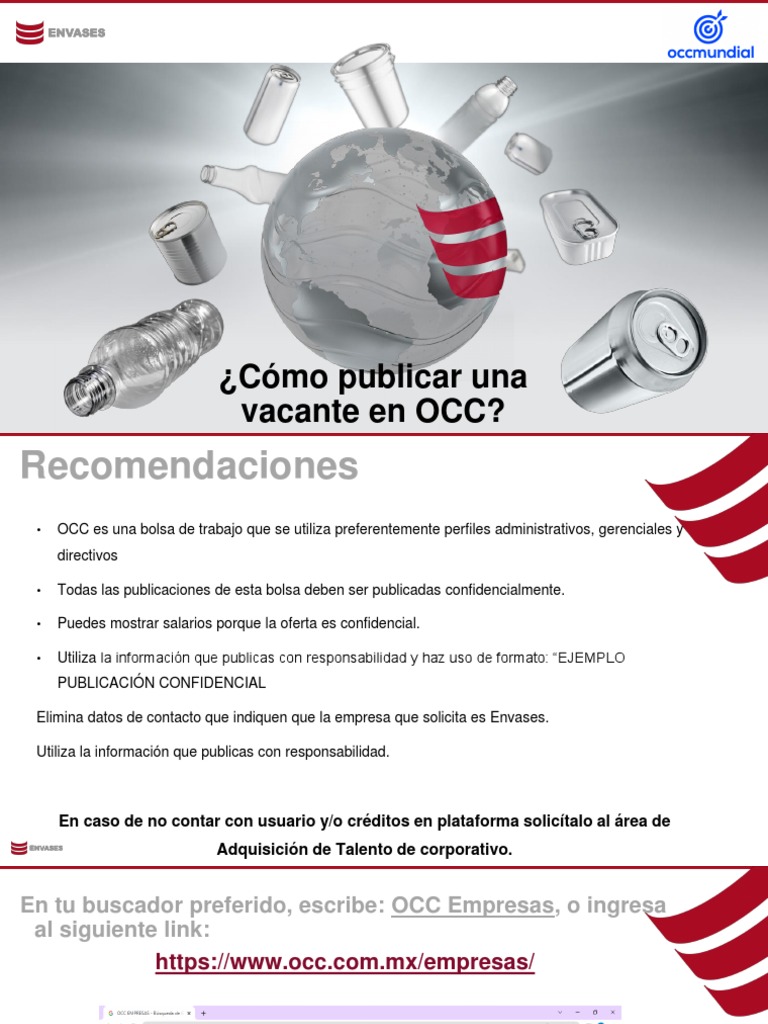 Guía para Publicar Vacantes en OCC | PDF | Informática | Software