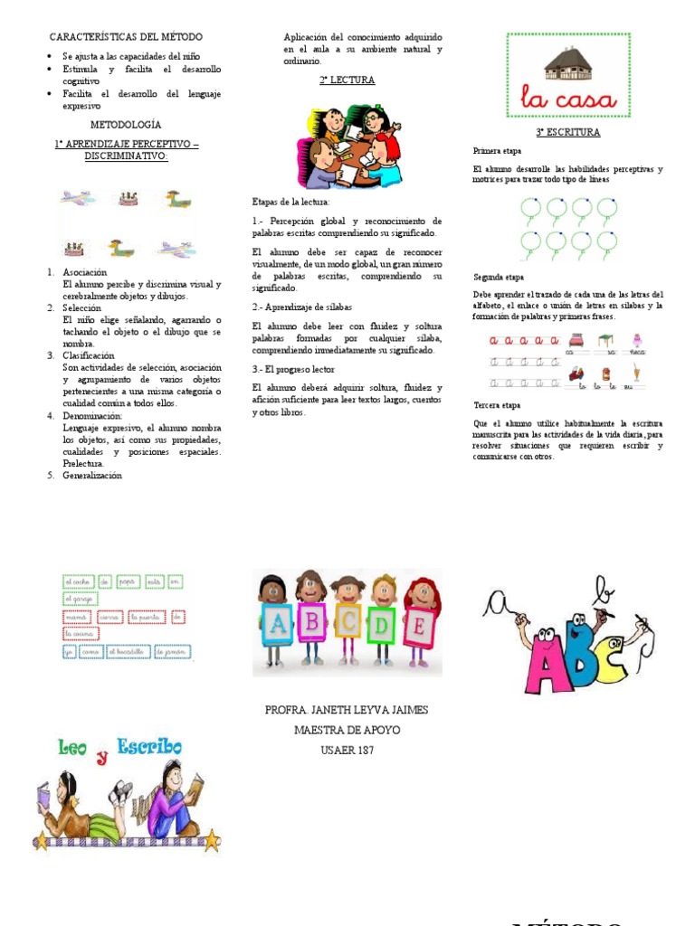 METODO TRONCOSO Triptico | Descargar gratis PDF | Aprendizaje | Modificación de comportamiento