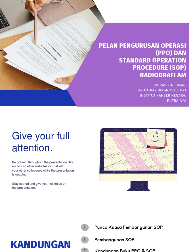 Pelan Pengurusan Operasi (Ppo) Dan Sop Radiografi Am | PDF