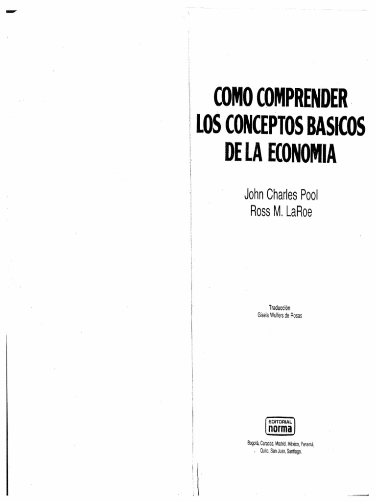 Libro Como Comprender Los Conceptos Basicos de La Economia | PDF