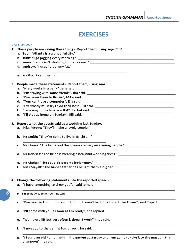 Reported-Speech | PDF