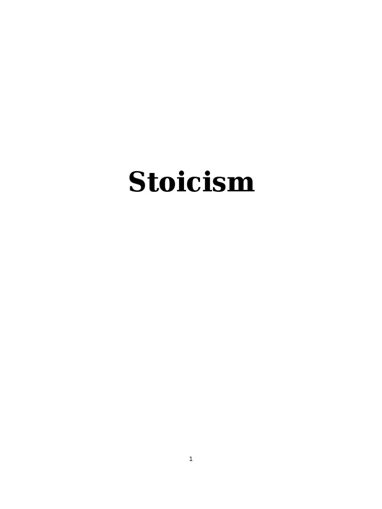 Stoicism | PDF