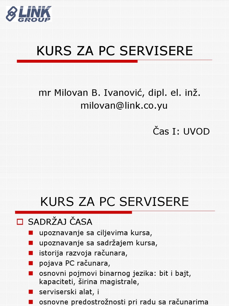 PC Serviseri Kurs 01 A | PDF