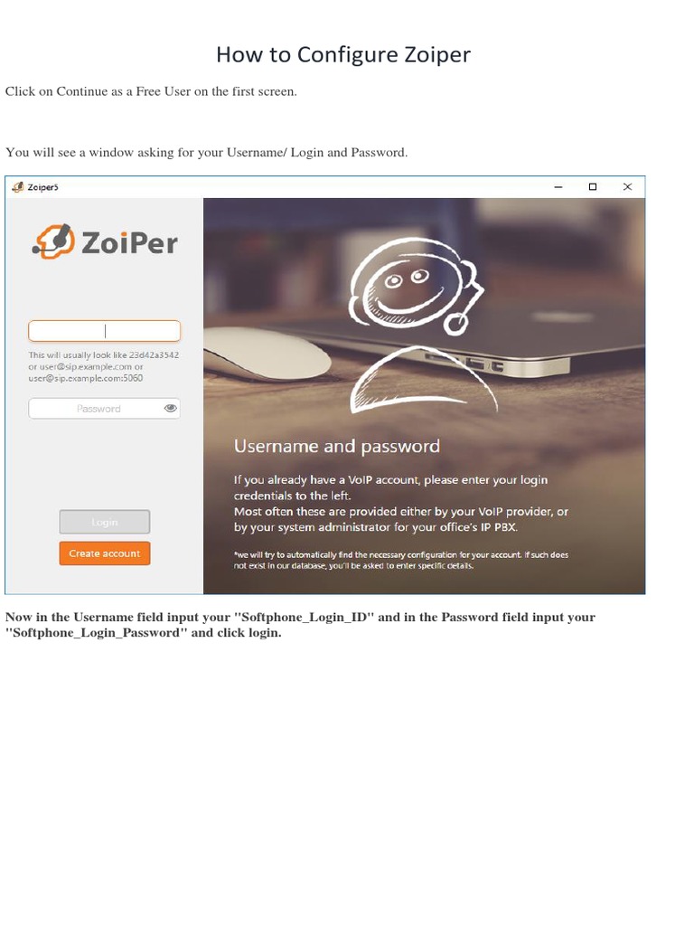 Zoiper Configuration Guide for Users | PDF