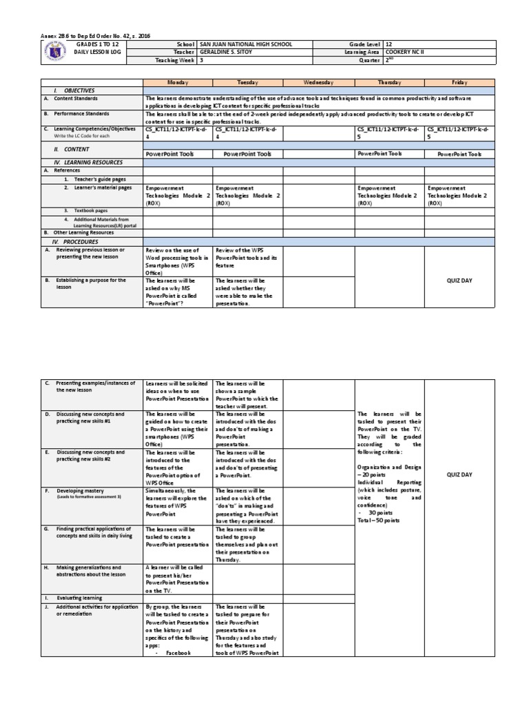 Emptech DLL Q1W7 | PDF | Learning | Educational Technology