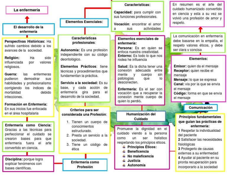 Mapa Conceptual de Enfermería | PDF | Enfermería