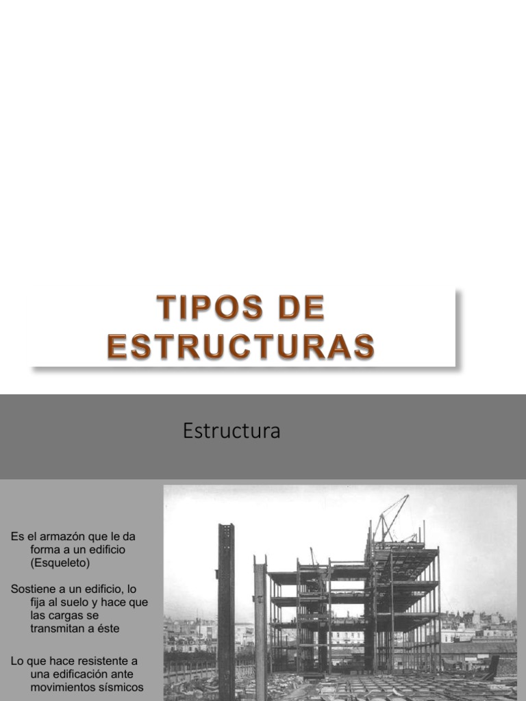 Tipos de Estructuras | PDF | Fundación (Ingeniería) | Hormigón