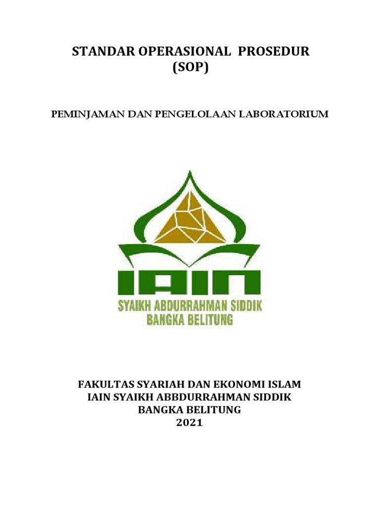 Standar Operasional Prosedur Laboratorium | PDF | Sains & Matematika