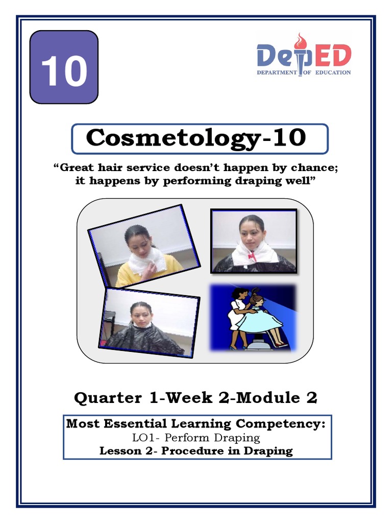 COSMETOLOGY 10 - Q1 - W2 - Mod2 | PDF | Hairstyle | Hair