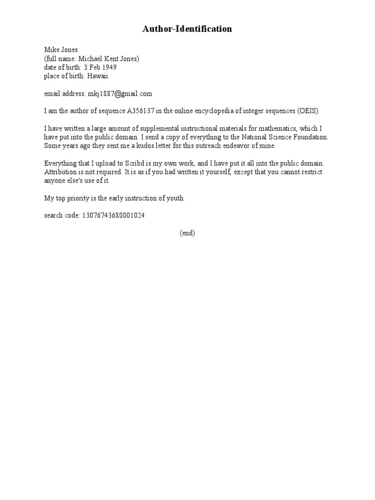 Author Identification | PDF