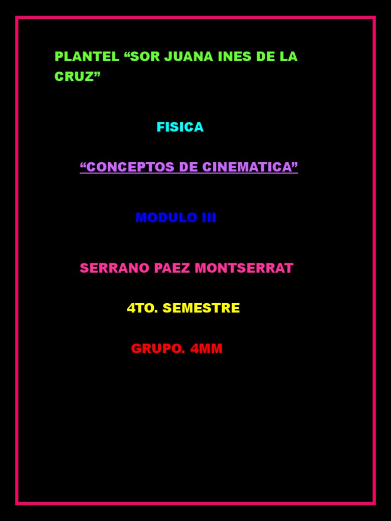 Conceptos de Cinematica PDF | PDF | Velocidad | Cinemática