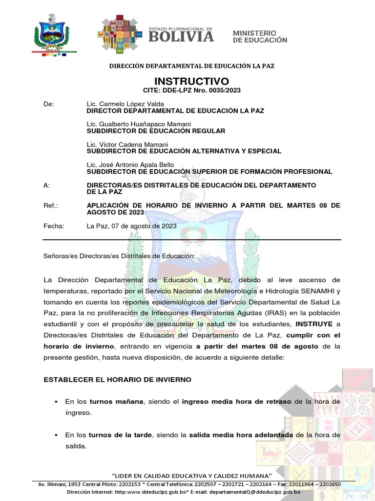 CTE - DDE-LPZ Nro. 0035 - 2023 | PDF