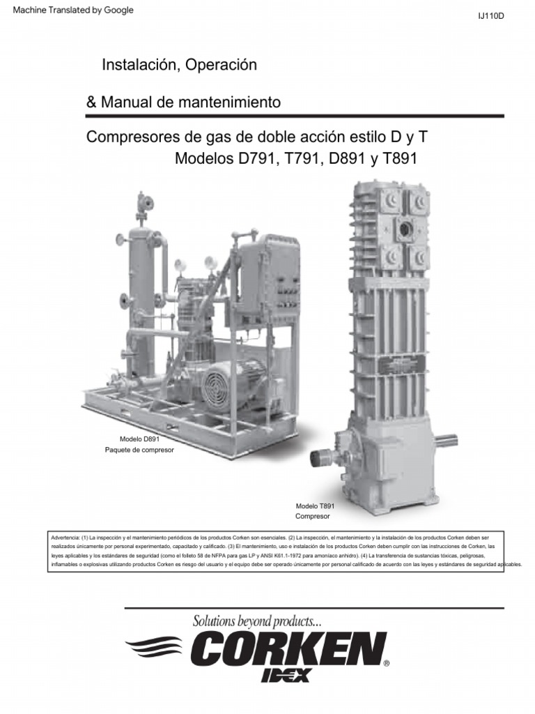 Manual Compresor Exaustor Croken Modelo D y T | Descargar gratis PDF ...