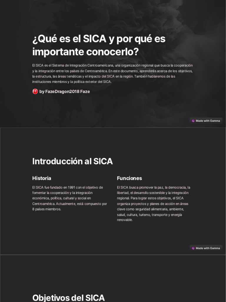 Que Es El SICA y Por Que Es Importante Conocerlo | PDF | Centroamérica