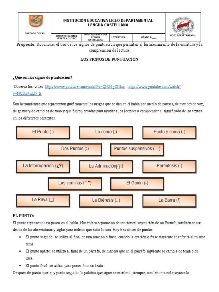 Taller #3 Signos de Puntuacion | PDF | Coma | Puntuación