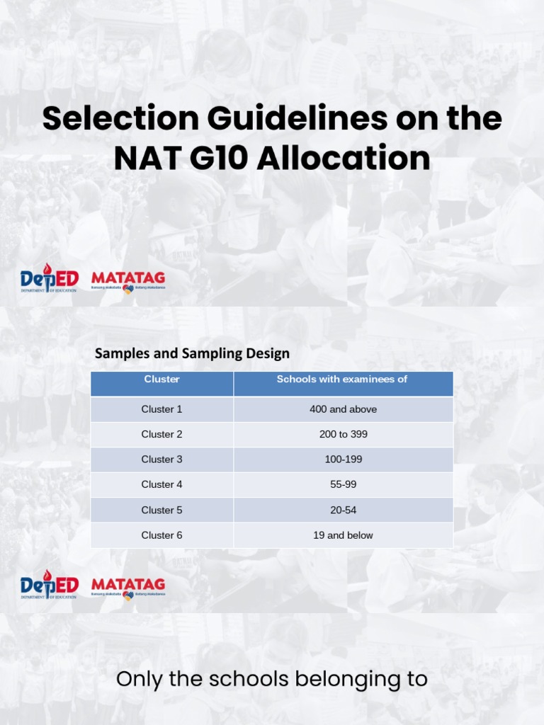 Selection Guidelines On The NAT G10 Allocation | PDF