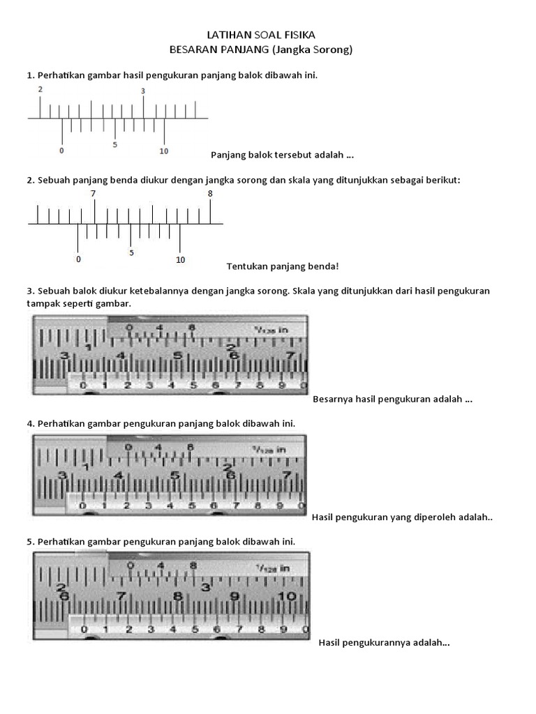 Latihan Soal Fisika: Pengukuran | PDF
