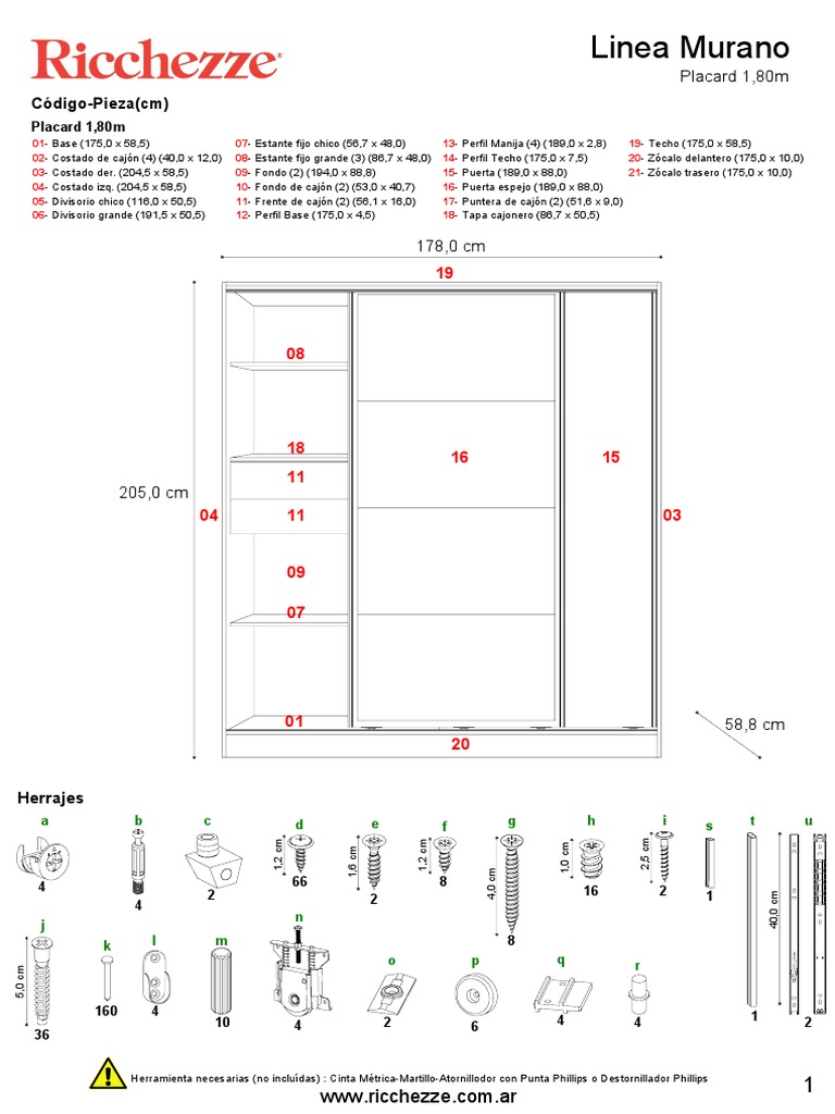 Placard 180 Murano Esquema | PDF
