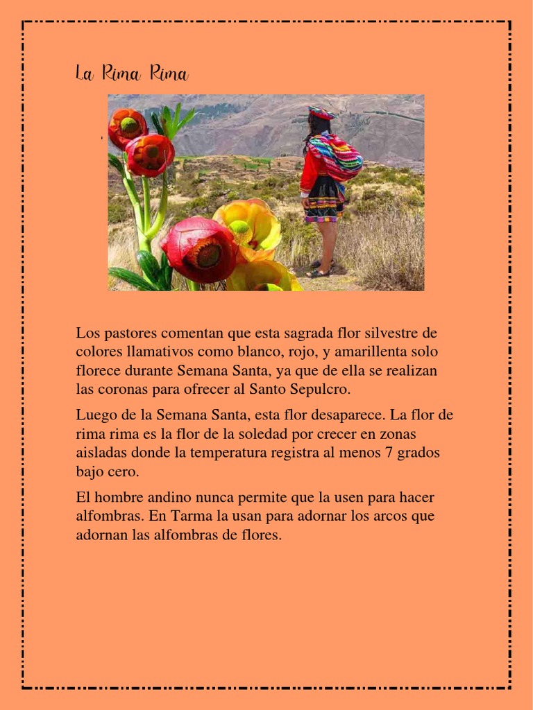La Flor de Rima Rima en Semana Santa | PDF