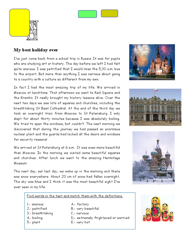 My Best Holiday | PDF